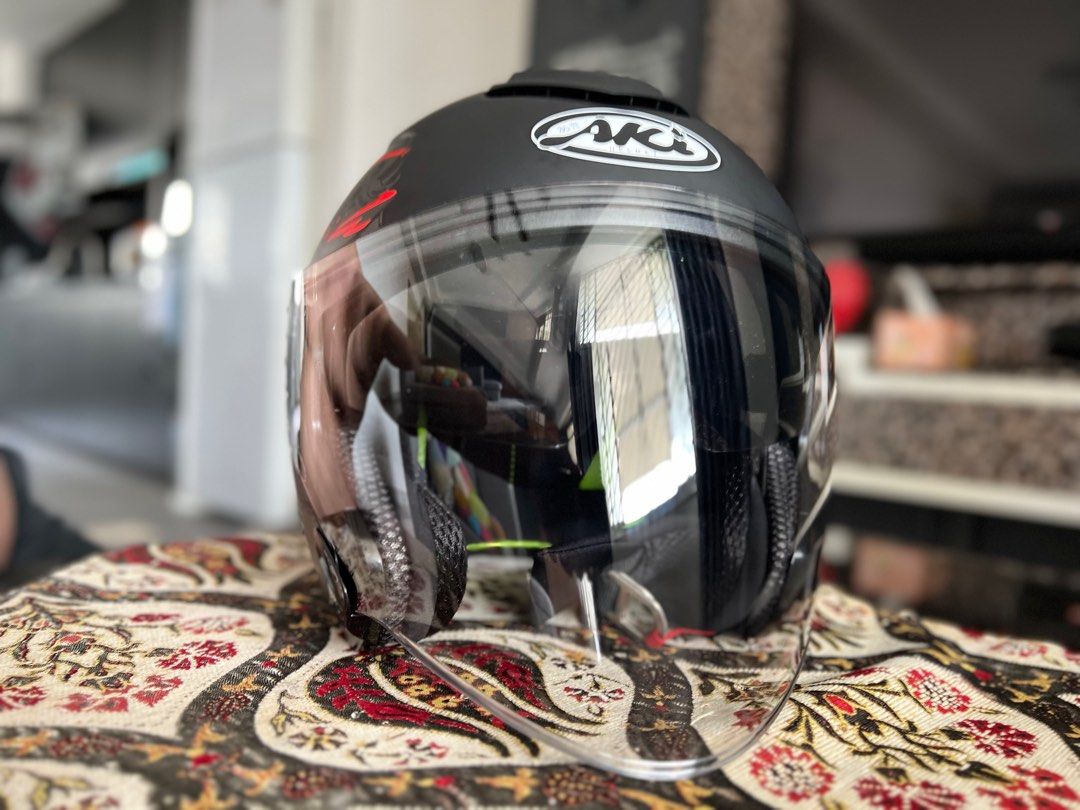 Aki AK7 Black Ocean with Bluetooth Intercom, Motorcycles, Motorcycle ...