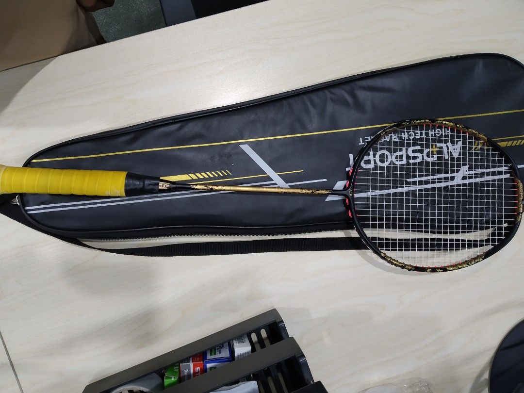 ALS SPORTS GD GOLDEN DRAGON PATTERN ULTRALIGHT CARBON FIBER BADMINTON ...