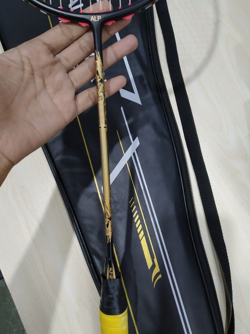 ALS SPORTS GD GOLDEN DRAGON PATTERN ULTRALIGHT CARBON FIBER BADMINTON ...