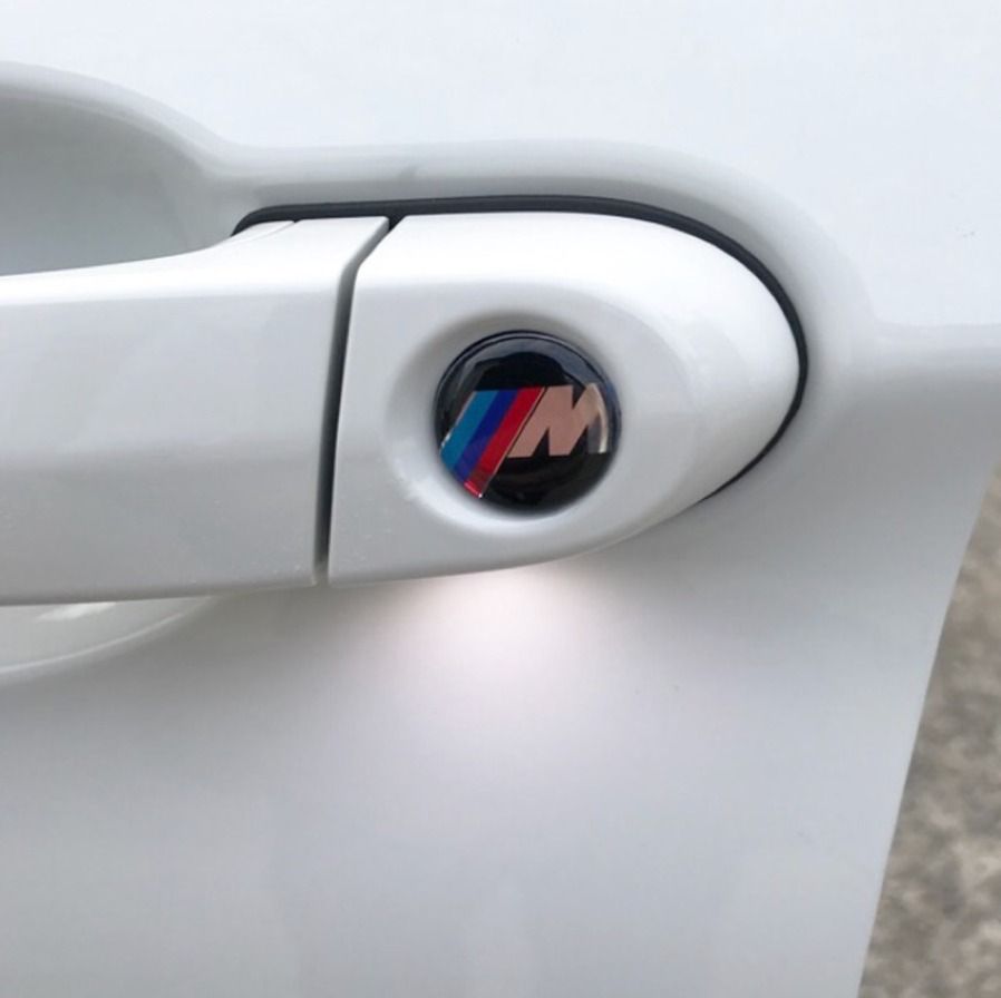 BMW door keyhole logo sticker aluminum alloy m logo door lock eye ...