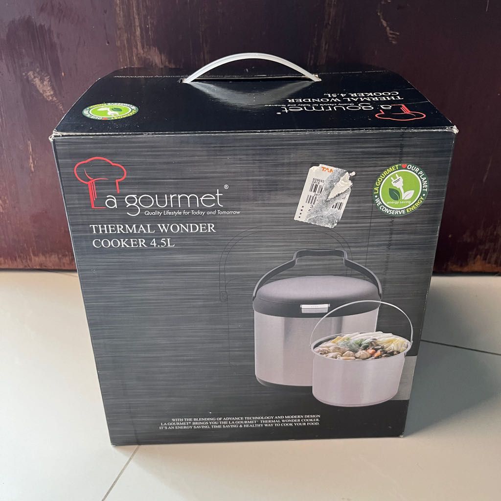 BNIB LA Gourmet Thermal Wonder Cooker 4.5L, Furniture & Home Living ...