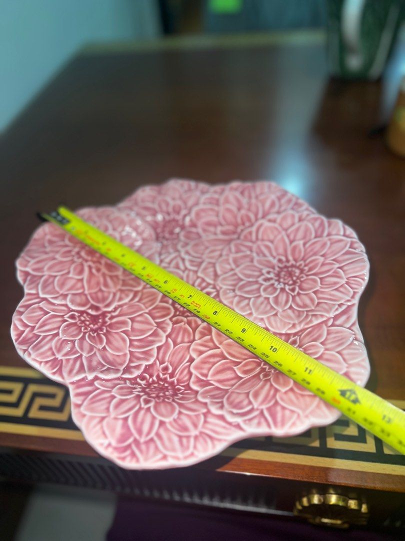 Bordallo Pinheiro Maria Flor Rose Small Cake Stand 28, Furniture & Home ...