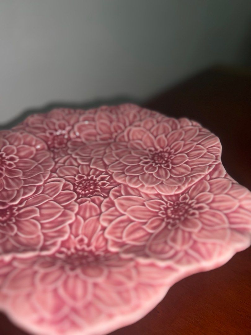 Bordallo Pinheiro Maria Flor Rose Small Cake Stand 28, Furniture & Home ...