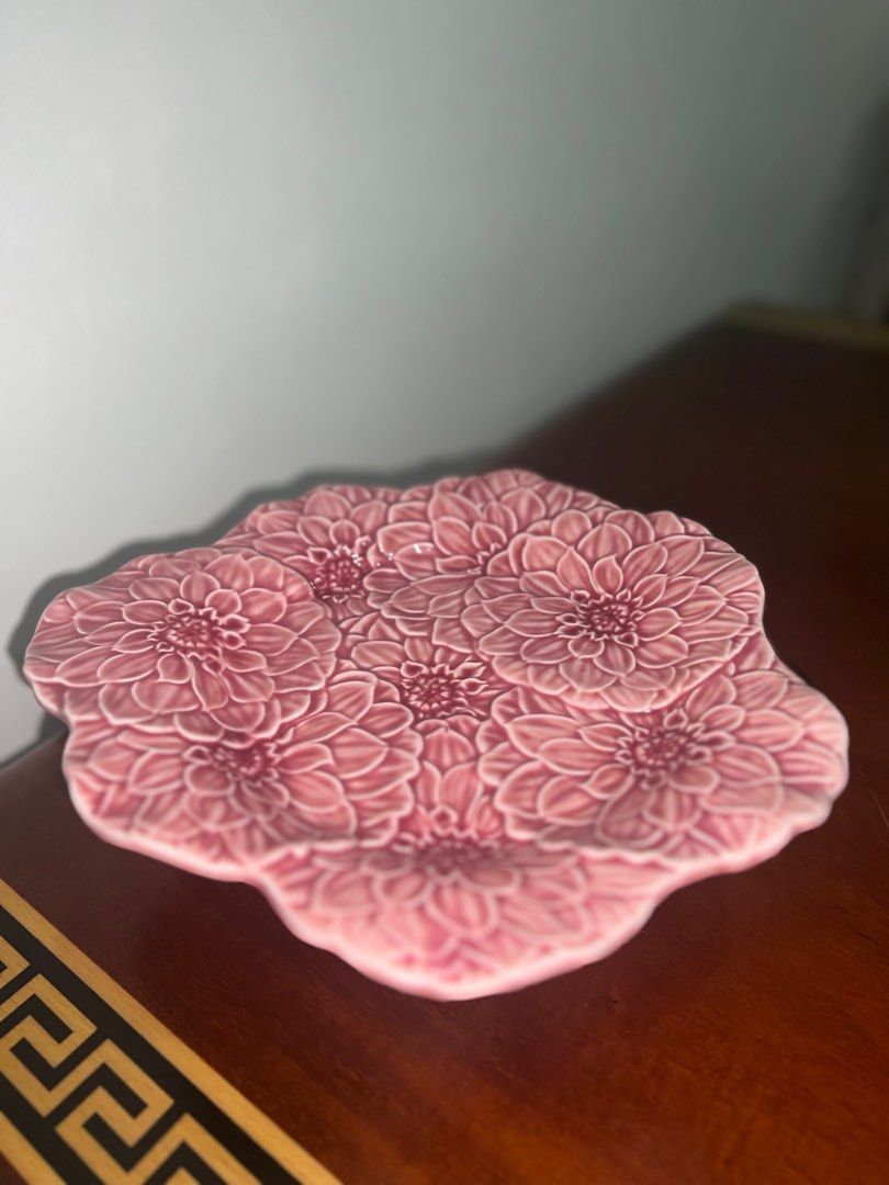 Bordallo Pinheiro Maria Flor Rose Small Cake Stand 28, Furniture & Home ...