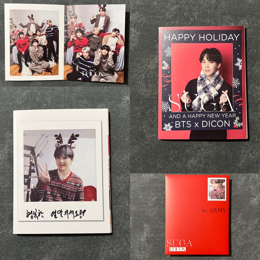 BTS Suga Yoongi Dicon 2020 Back to Back Accordion Card, Hobbies & Toys, Memorabilia ...