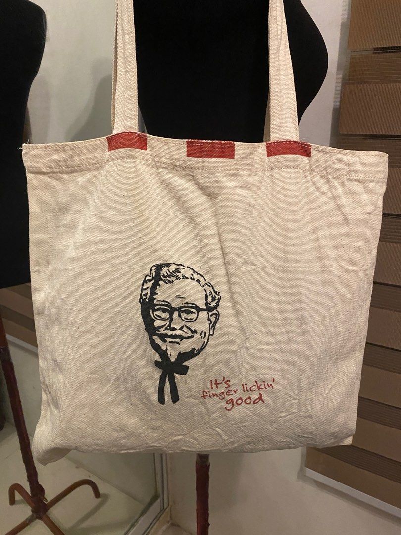 Canvas Tote Bag - KFC, Women's Fashion, Bags & Wallets, Tote Bags on ...