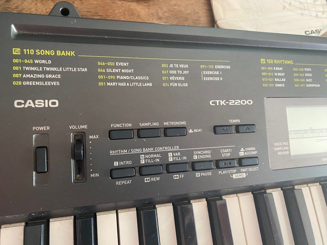 Casio electronic keyboard CTK-2200, Hobbies & Toys, Music & Media ...