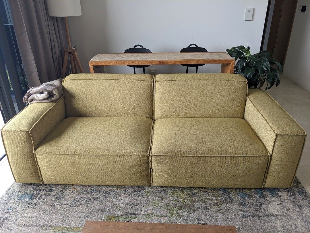 Castlery Jonathan 3 Seater Sofa + Ottoman, Furniture & Home Living ...