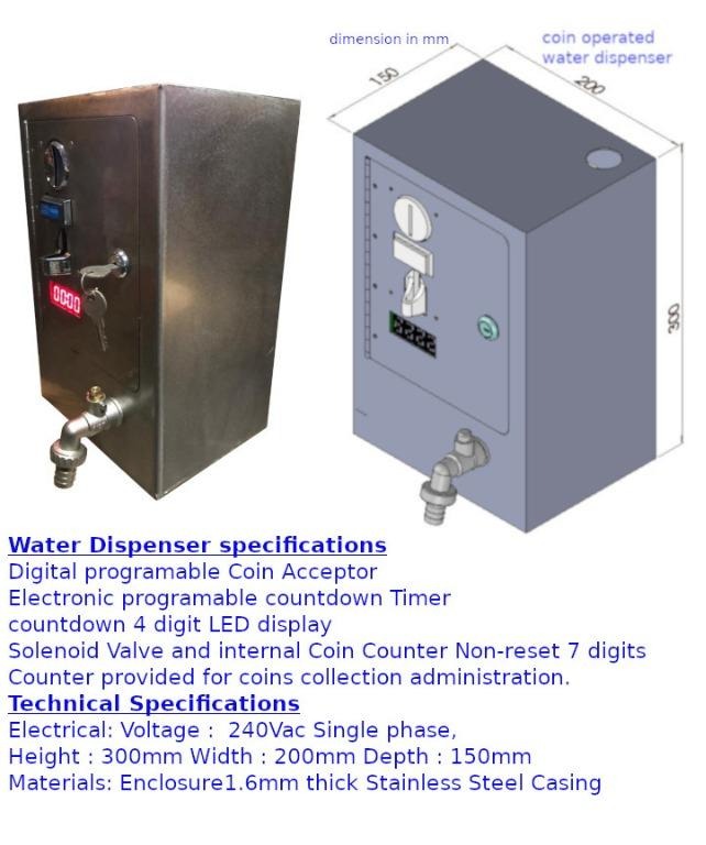 coin operated tap water dispenser car wash, Furniture & Home Living ...