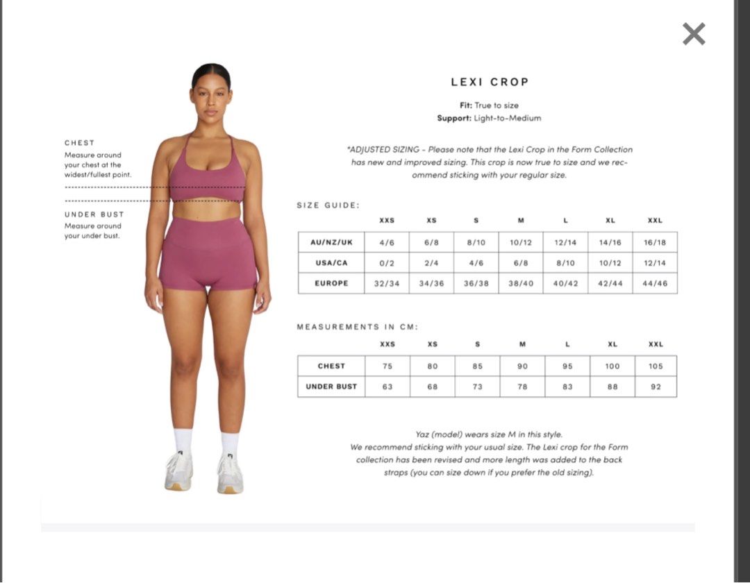 CSB Lexi Crop, Women's Fashion, Activewear on Carousell