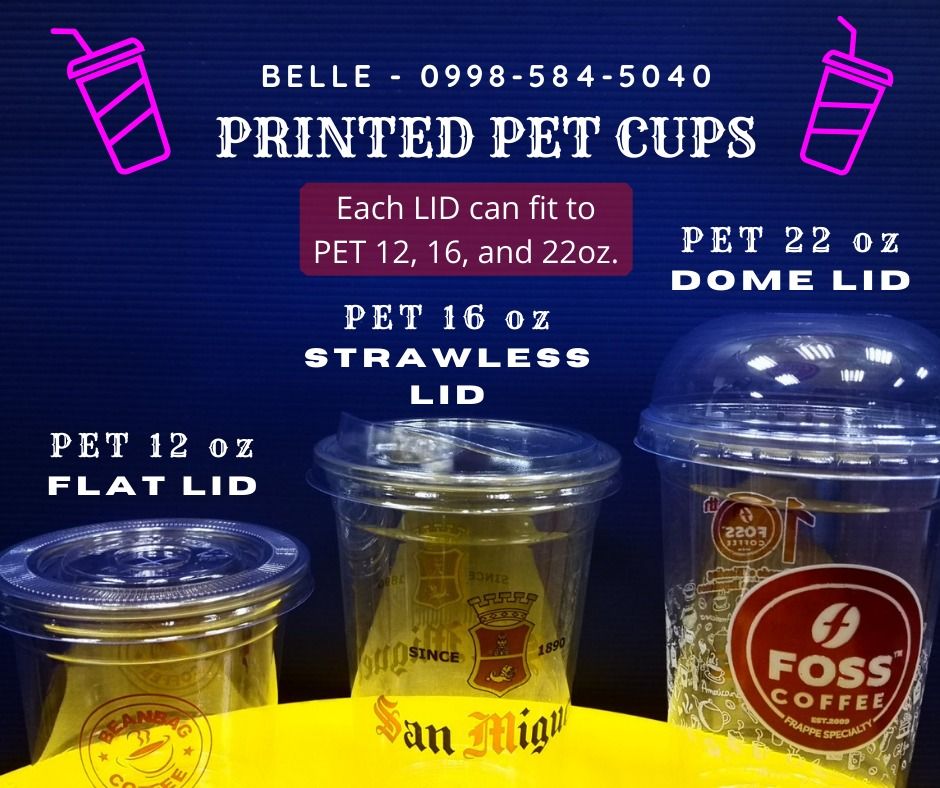 Customizable PET Cups and lids | strawless lids | DABBA cup | PET 16 ...