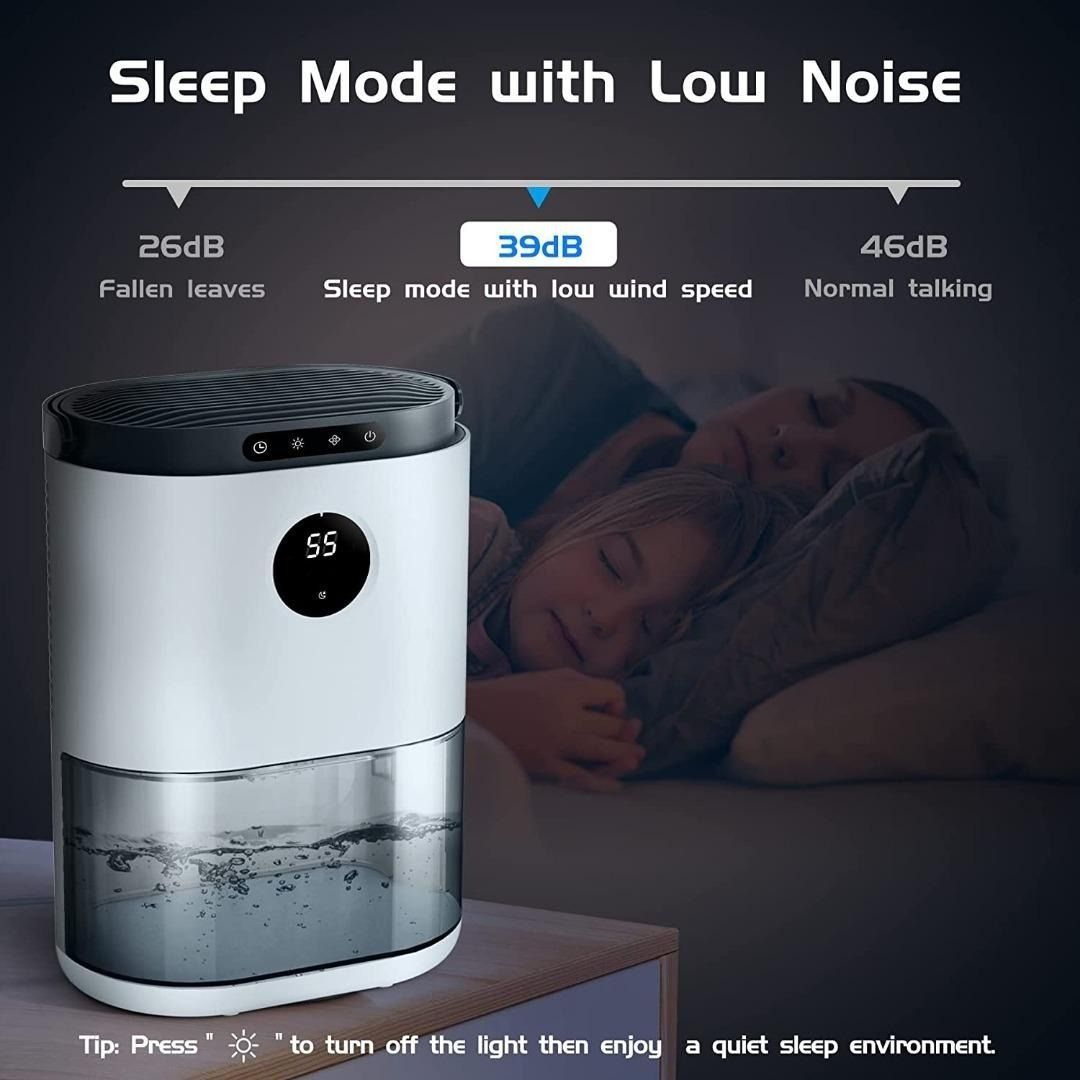 Dehumidifier, 2300ML 78oz Quiet Dehumidifier with Auto Defrost & Timer ...