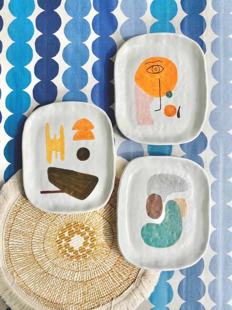 designer plates pottery diner display, Furniture & Home Living ...