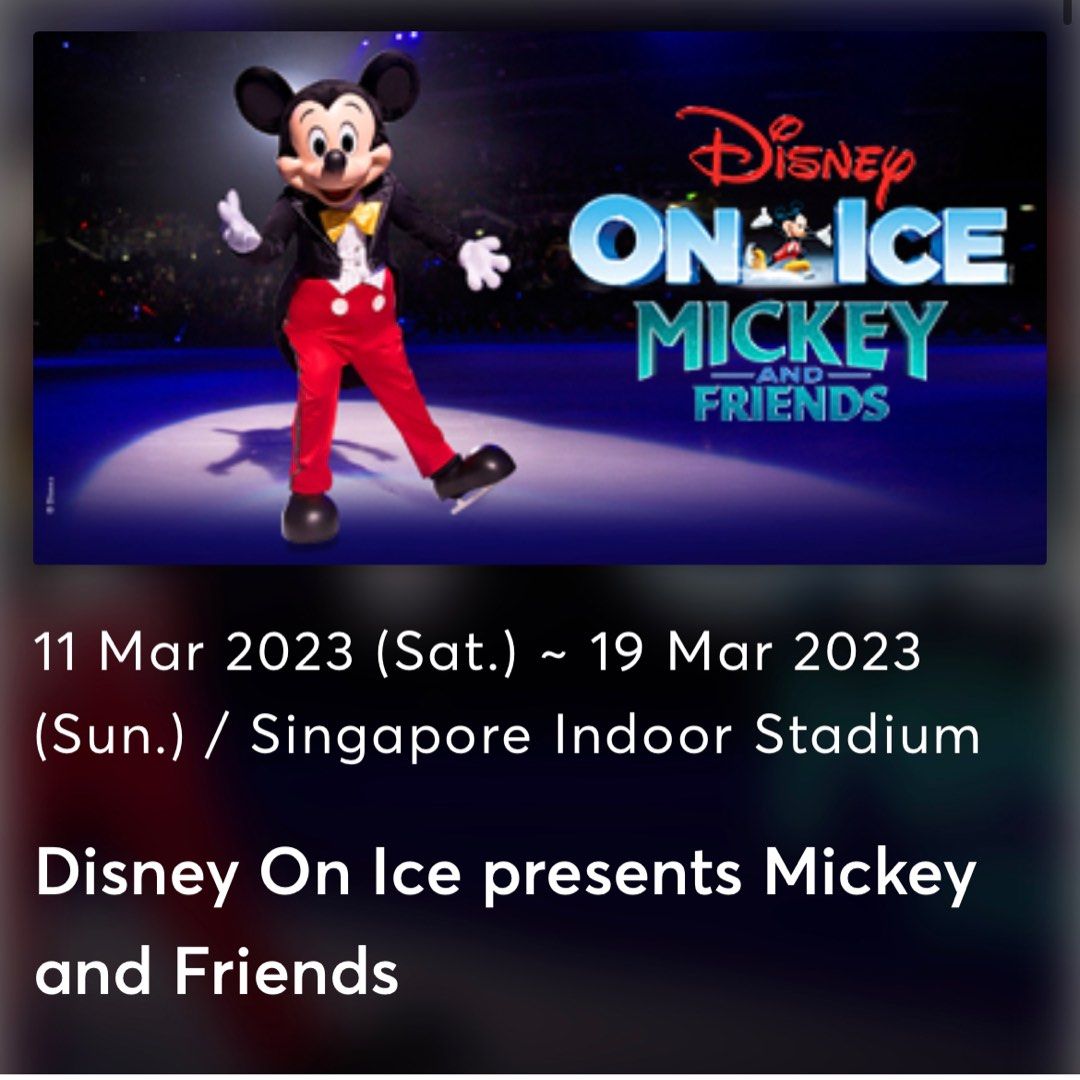 Disney on Ice - VIP tickets x2, Tickets & Vouchers, Event Tickets on ...