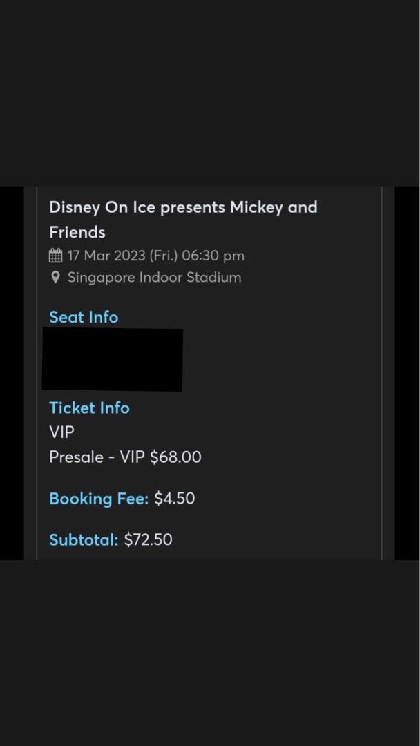Disney on Ice - VIP tickets x2, Tickets & Vouchers, Event Tickets on Carousell