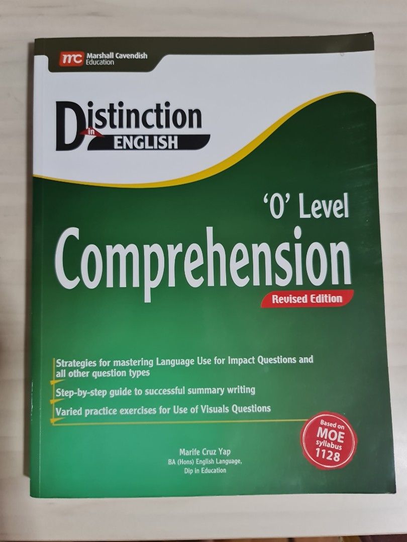 Distinction in English 'O' level Comprehension, Hobbies & Toys, Books ...