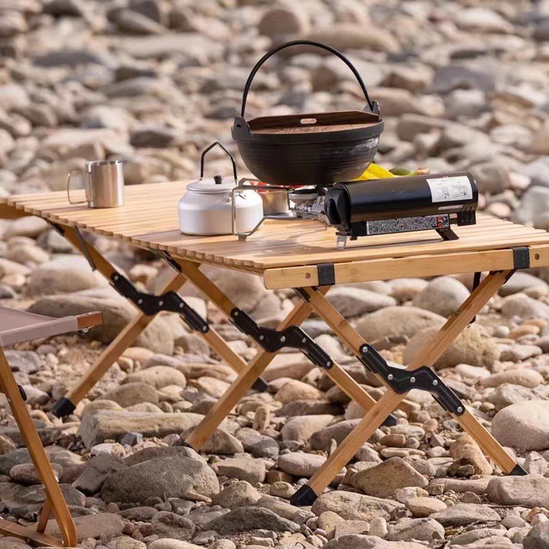 Egg Roll Camping Table Solid Wood - 120cm, Sports Equipment, Hiking ...