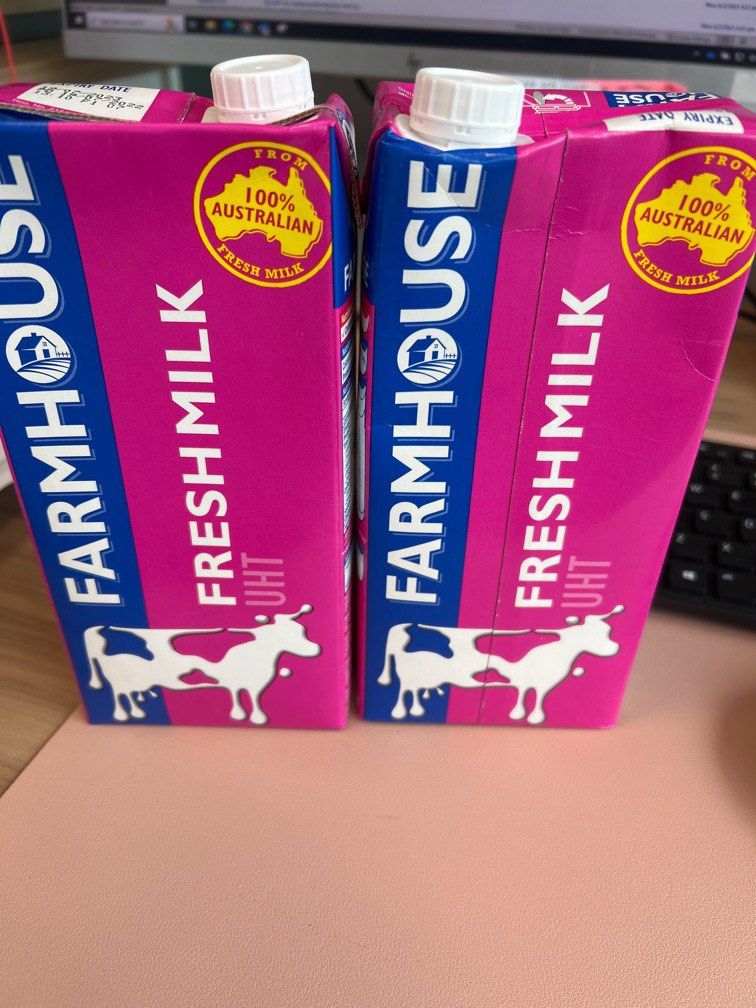 Farmhouse Fresh Milk UHT, Food & Drinks, Beverages on Carousell