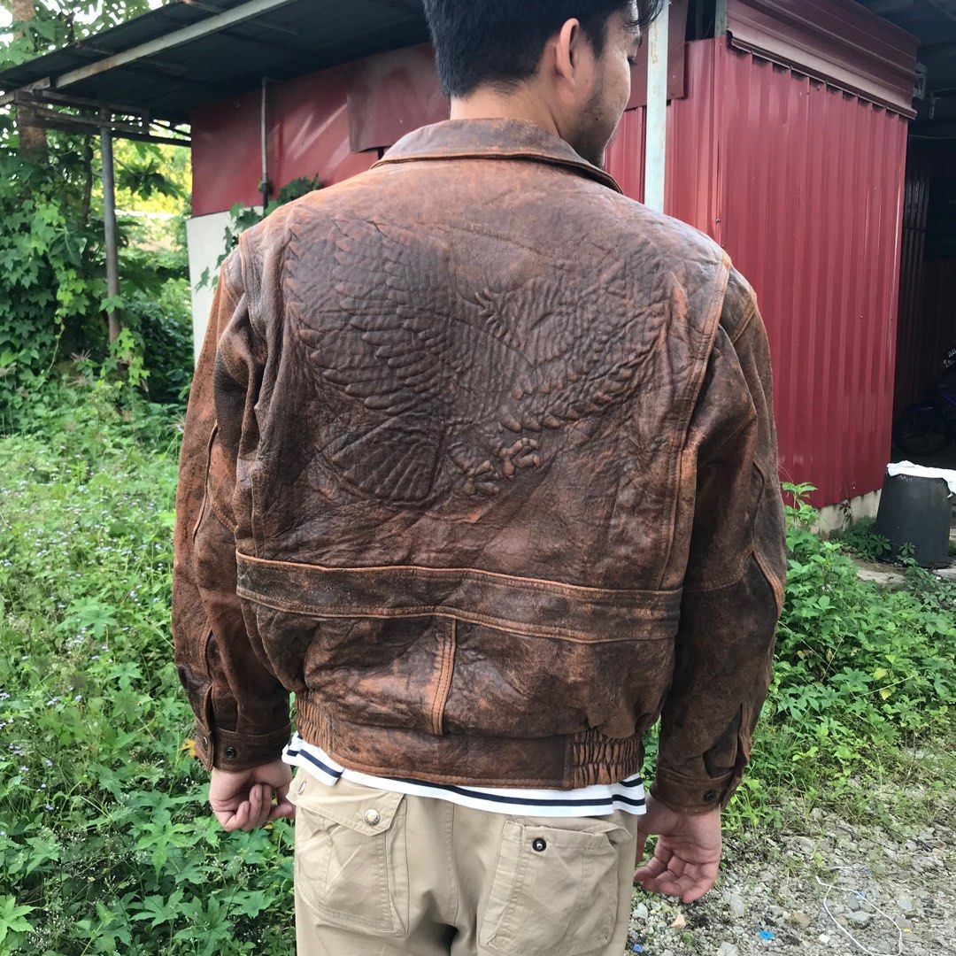 FLIGHT JACKET LEATHER TYPE A2, Men's Fashion, Coats, Jackets and ...