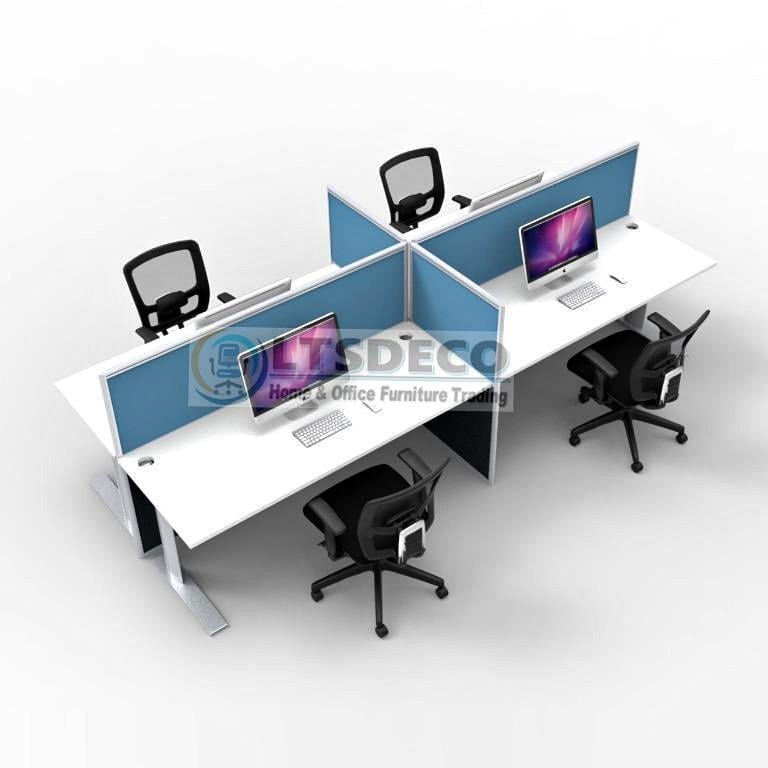 FULL FABRIC WORKSTATION OFFICE PARTITION FURNITURE, Furniture & Home ...