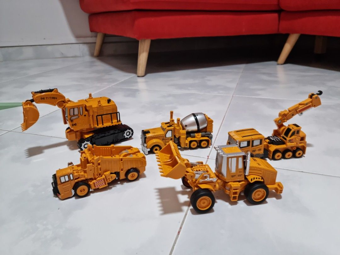 Full set construction vehicles transformer, Hobbies & Toys, Toys ...