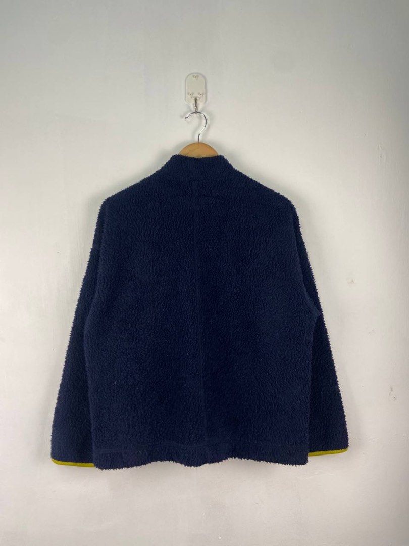 GU FLEECE DEEP PILE RETRO JACKET COLOUR DARK BLUE, Men's Fashion, Coats, Jackets and Outerwear ...