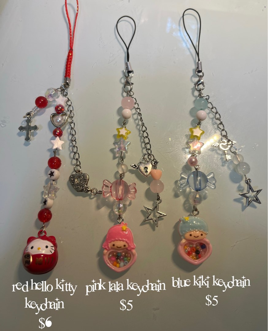 handmade sanrio keychains, Women's Fashion, Jewelry & Organisers ...