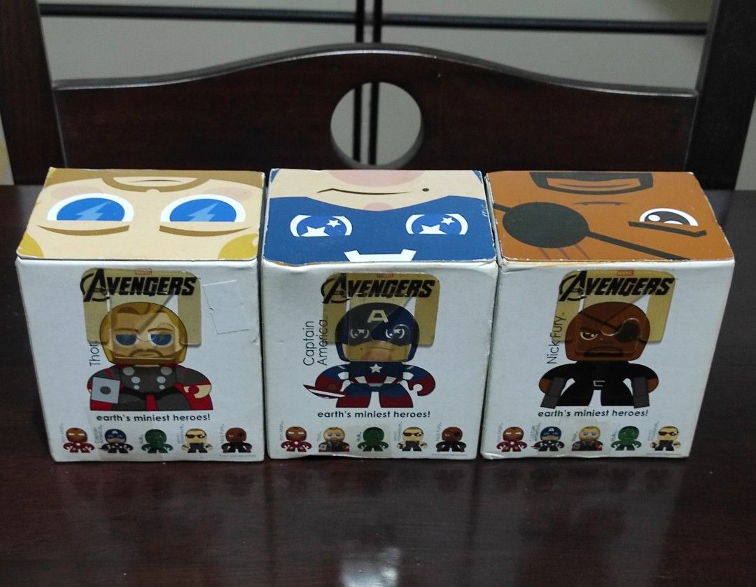 Hasbro Mini Muggs Marvel Avengers Captain America Thor Nick Fury Figure ...