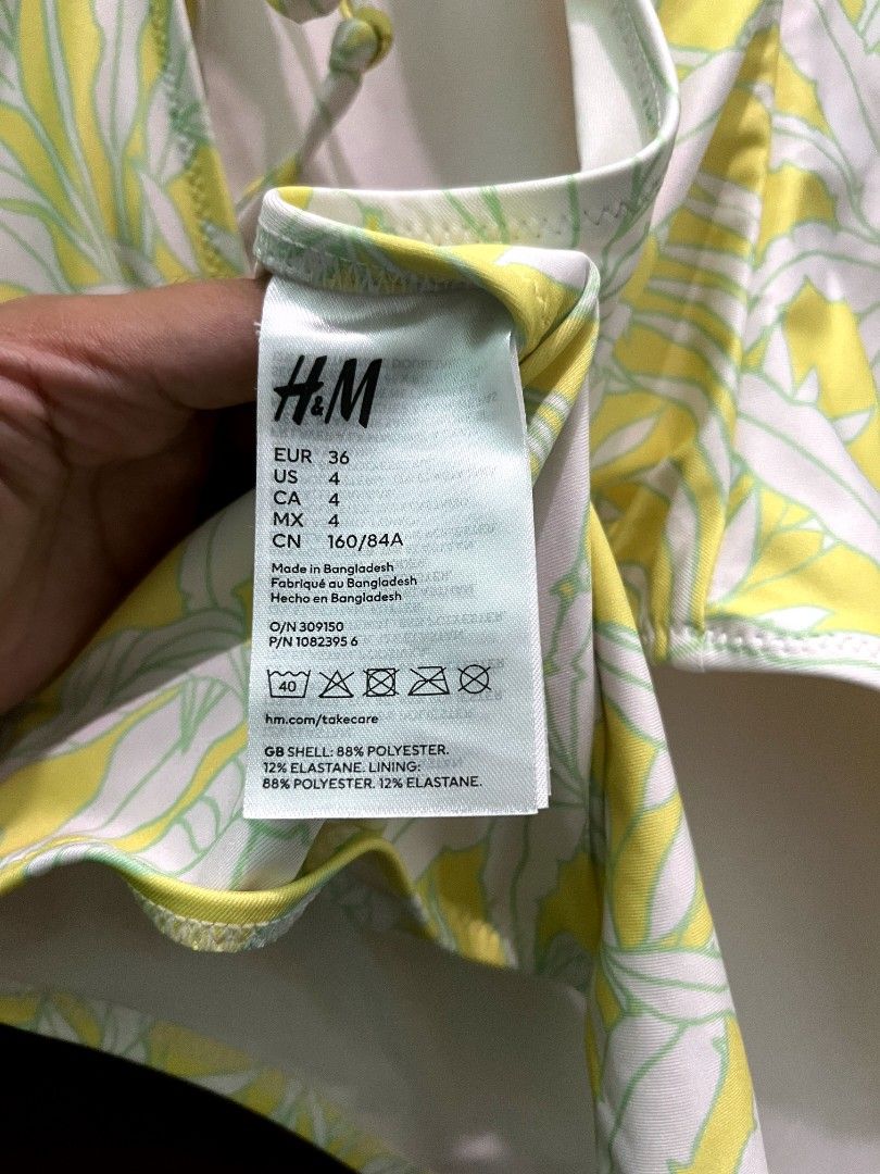 H&M One Piece High Leg Swimsuit, Women's Fashion, Swimwear, Bikinis ...