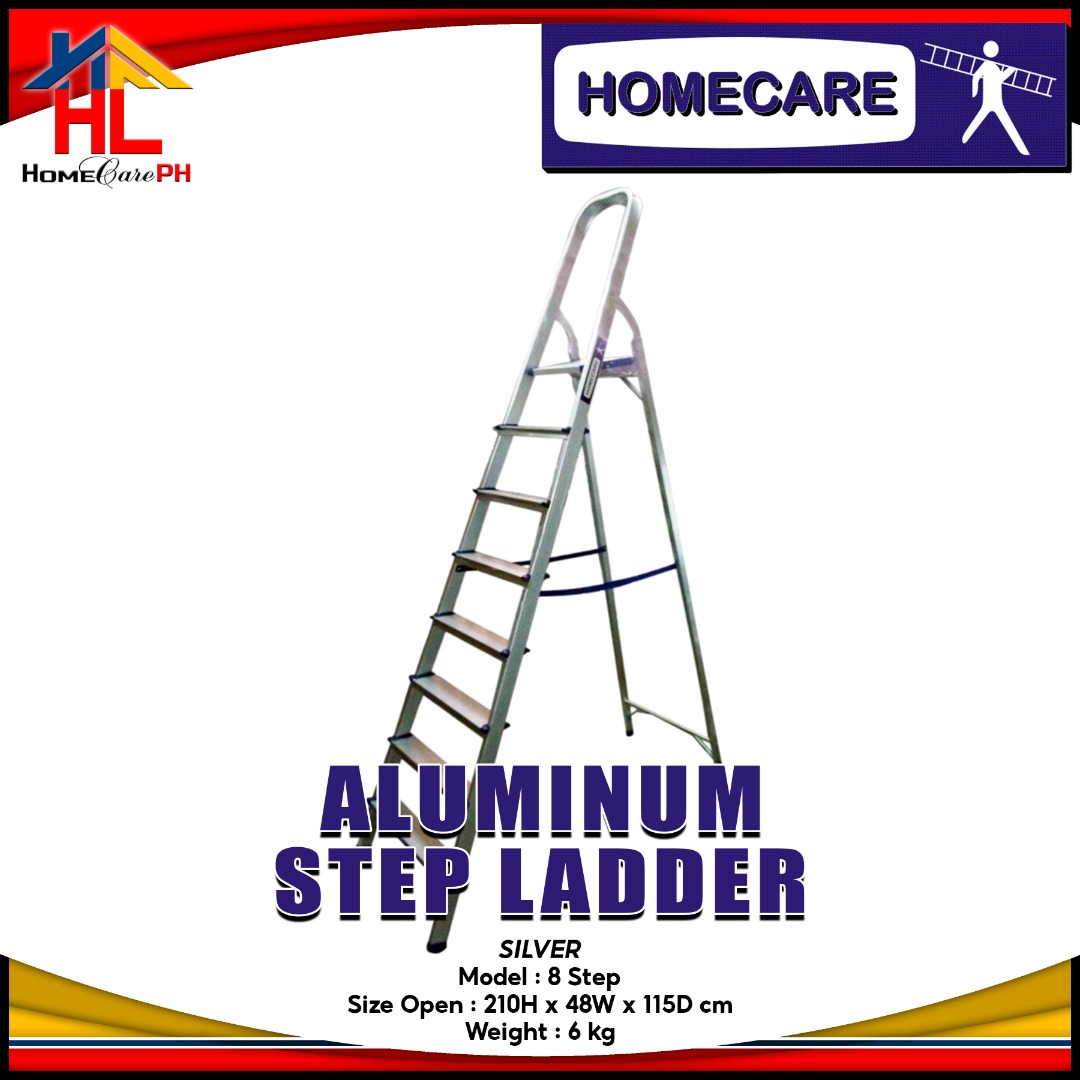 Homecare Aluminum Step Ladder 8 Step, Commercial & Industrial ...
