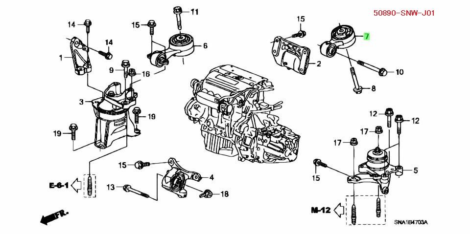 Honda FD2R Engine Mount Set, Car Accessories, Accessories on Carousell