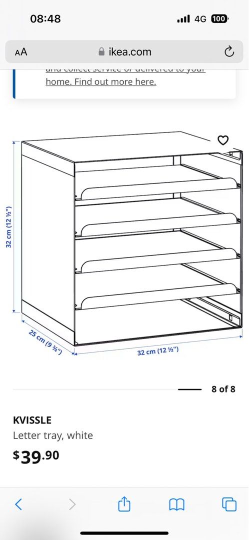 IKEA KVISSLE letter tray | desktop organizer | desktop storage ...