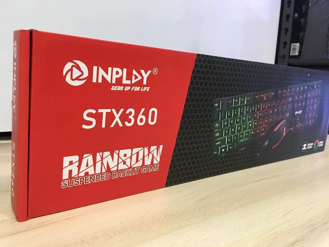 Inplay STX360 Rainbow Backlight Keyboard and Mouse Combo Black ...