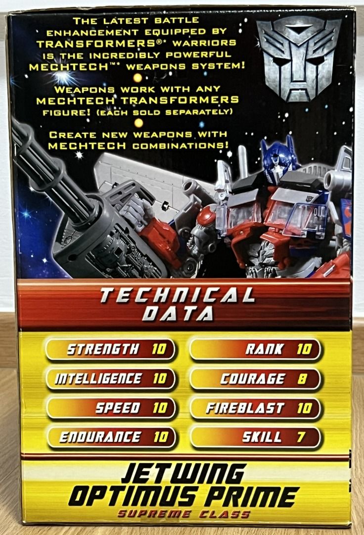 Jetwing Optimus Prime Autobot (MechTech Weapon System), Hobbies & Toys ...