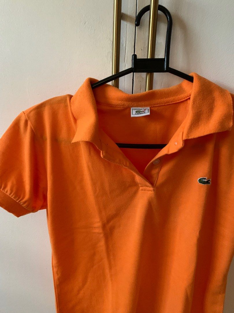 Lacoste Orange Polo Shirt, Women's Fashion, Tops, Blouses on Carousell