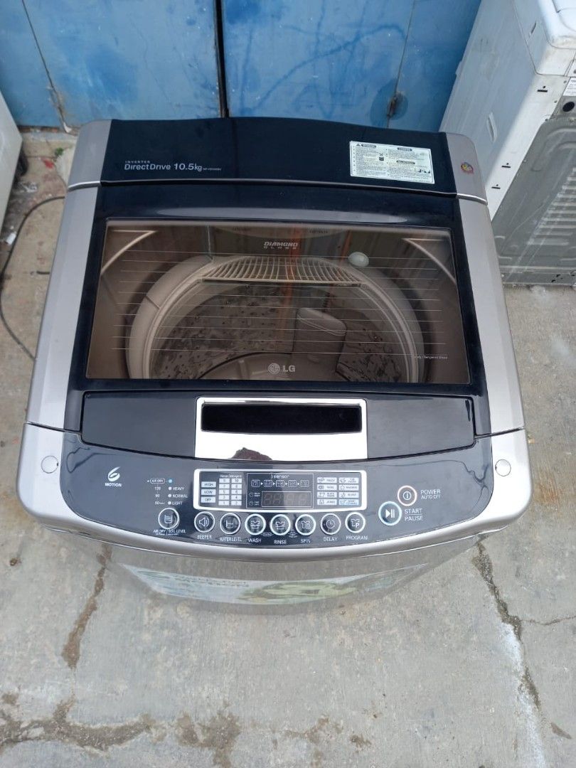 LG inverter direct drive washing machine 10.5 kg, TV & Home Appliances ...