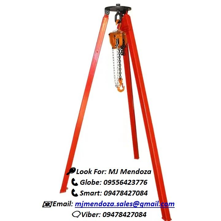 LIFTING TRIPOD WITH CHAIN BLOCK, Commercial & Industrial, Industrial ...