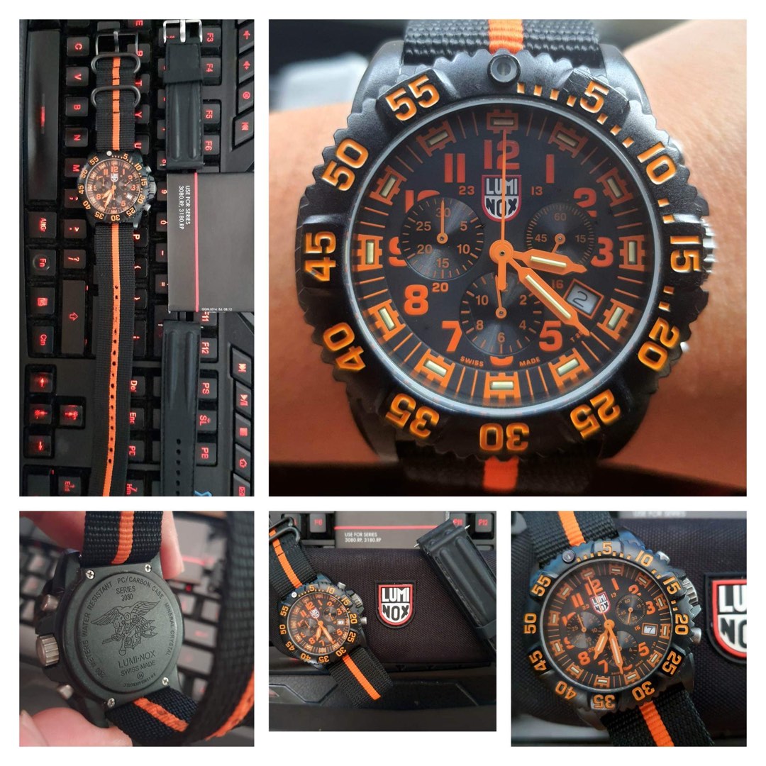Luminox Navy Seal Colormark Chronograph 3080 Series Swiss Made 200M XS ...