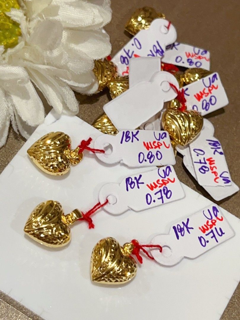 Lw Heart Pendant Japan Gold k18 on Carousell