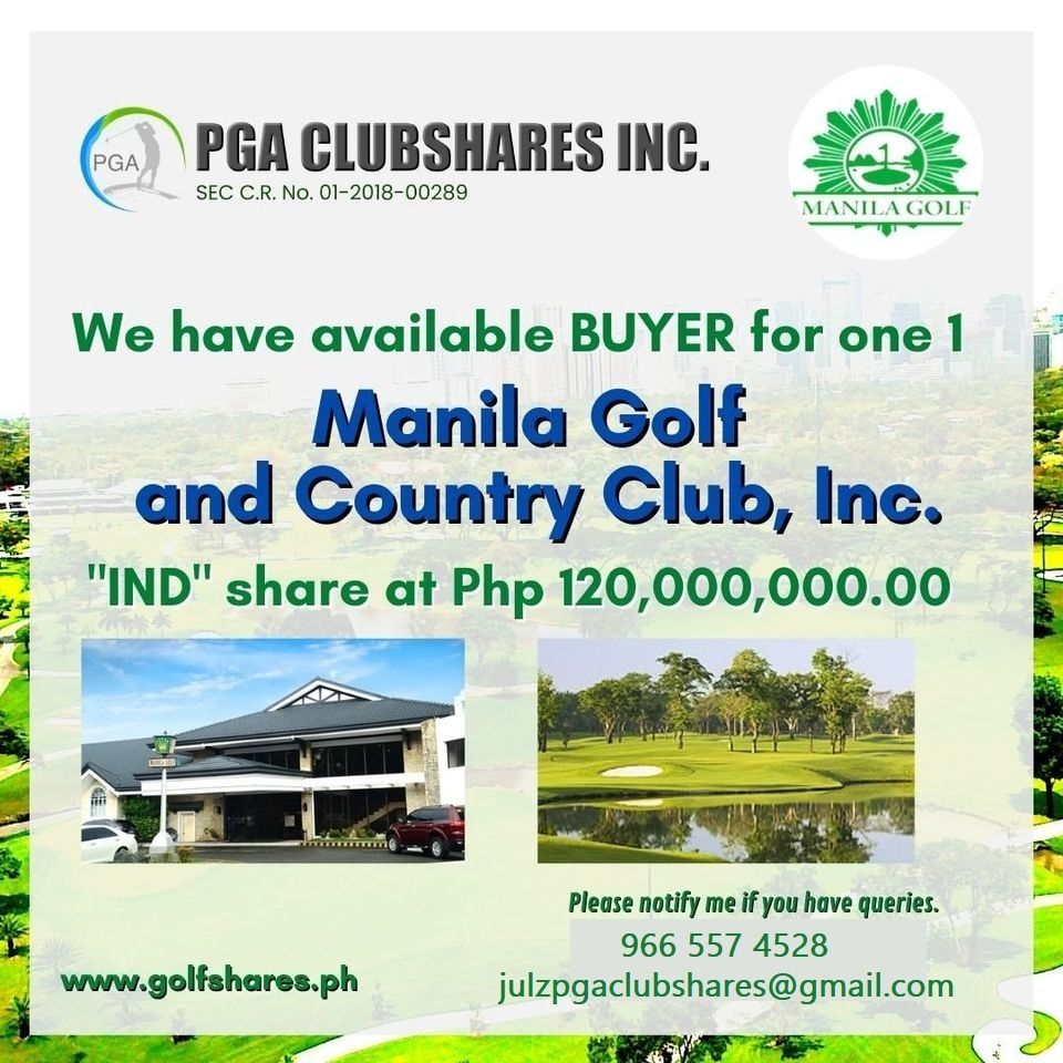 MANILA GOLF & COUNTRY CLUB, Sports Equipment, Sports & Games, Golf on ...