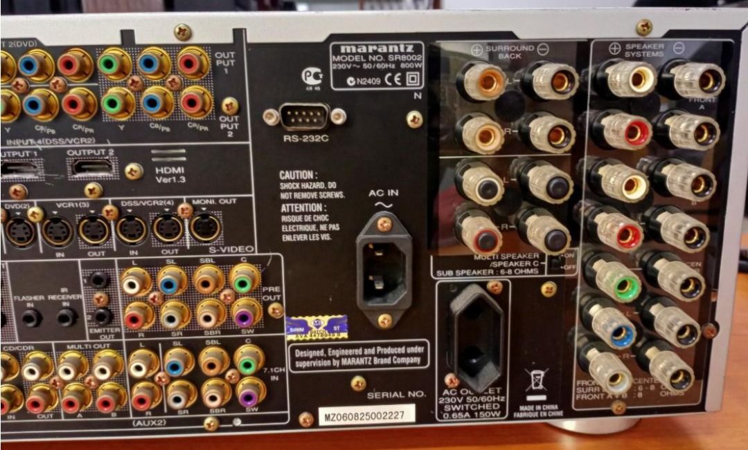 Marantz SR8002 AV Receiver with Original RC-18SR remote control, Audio ...