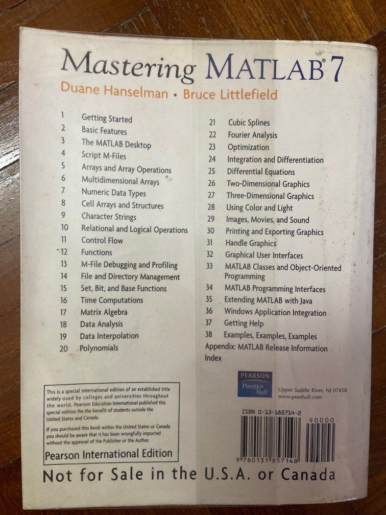 Mastering Matlab 7, Hobbies & Toys, Books & Magazines, Textbooks on Carousell