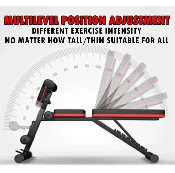 MCFIT All in 1 Adjustable Gym Weight Bench Foldable Sit Up Dumbbell ...