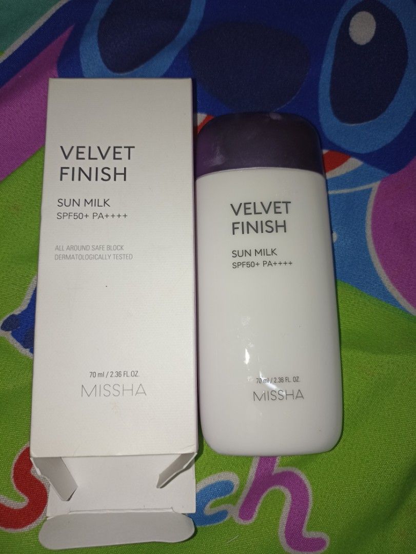 Missha velvet finish sunmilk, Beauty & Personal Care, Face, Face Care ...