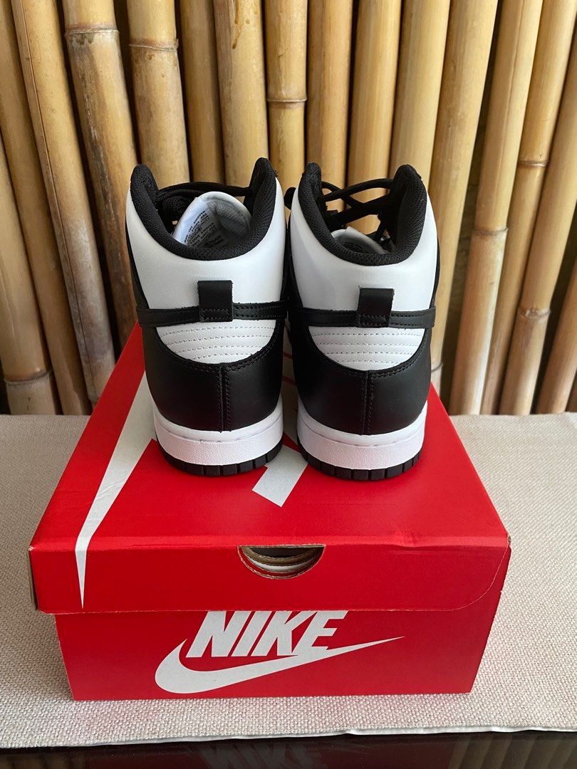 Nike Dunk Hi Retro Pandas, Men's Fashion, Footwear, Sneakers on Carousell