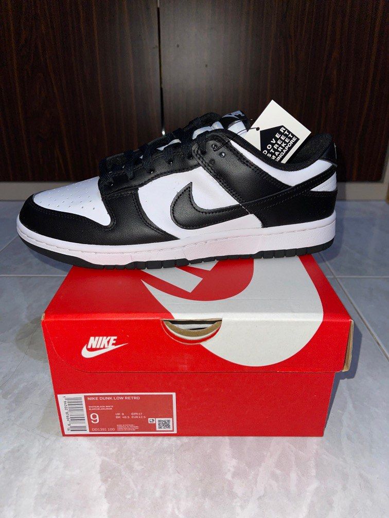 Nike Dunk Low Black White Panda Mens Mens Fashion Footwear Sneakers On Carousell