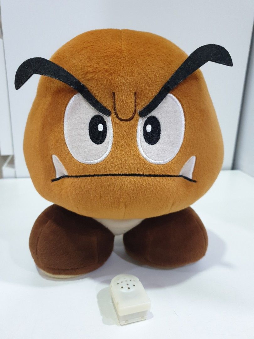Nintendo Super Mario Goomba plush toy with sound effect, Hobbies & Toys ...