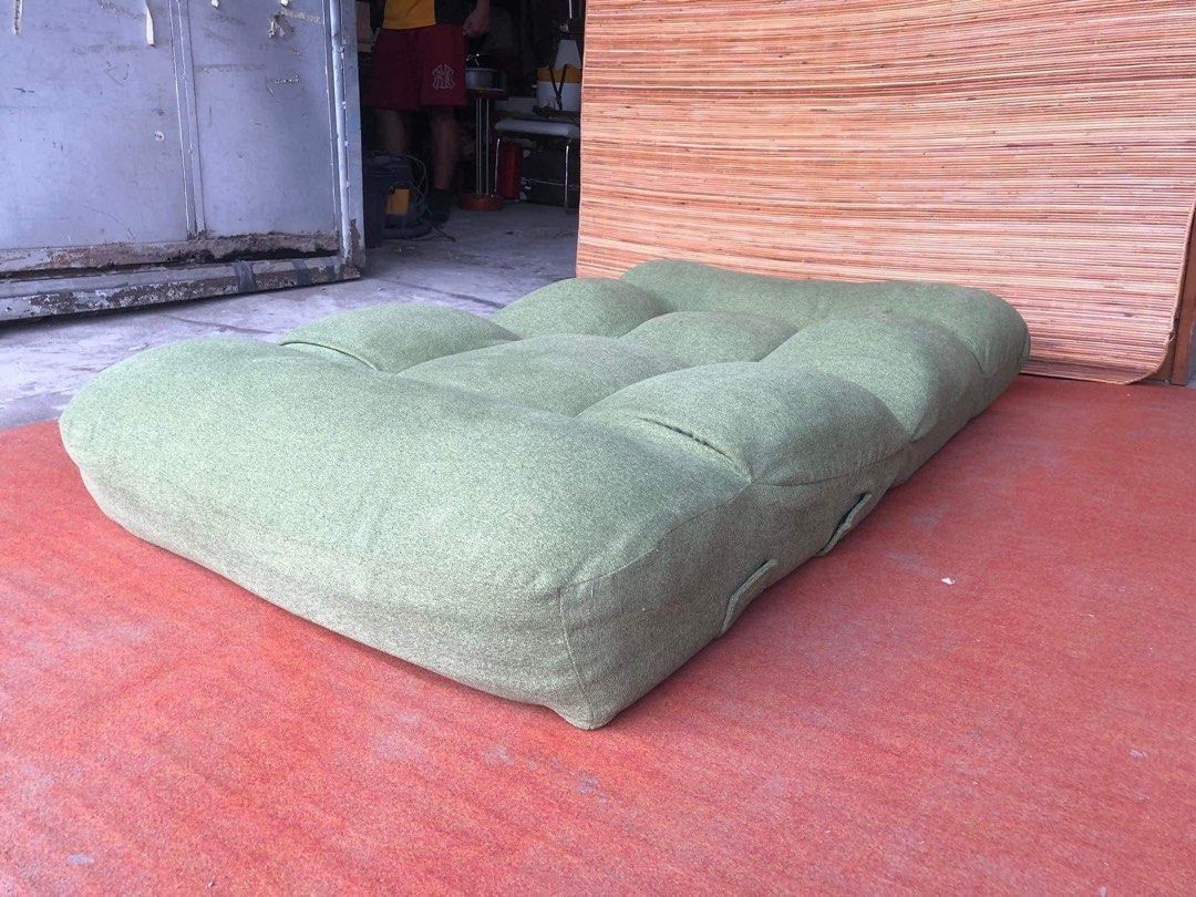Nitori big floor chair green, Furniture & Home Living, Furniture, Sofas on Carousell