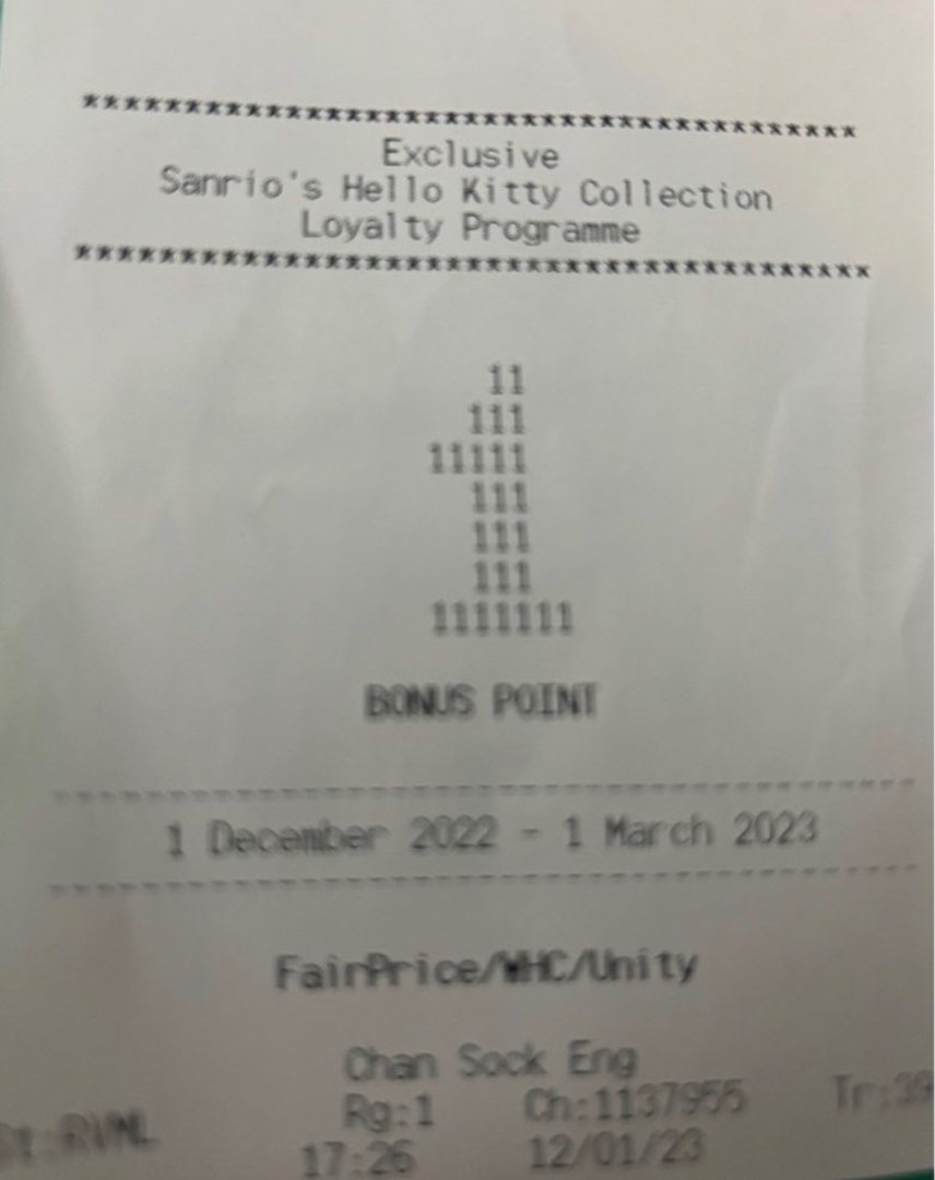 Ntuc 6 points, Tickets & Vouchers, Vouchers on Carousell