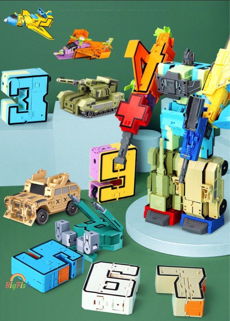 Numbers Transformer Robot, Hobbies & Toys, Toys & Games on Carousell
